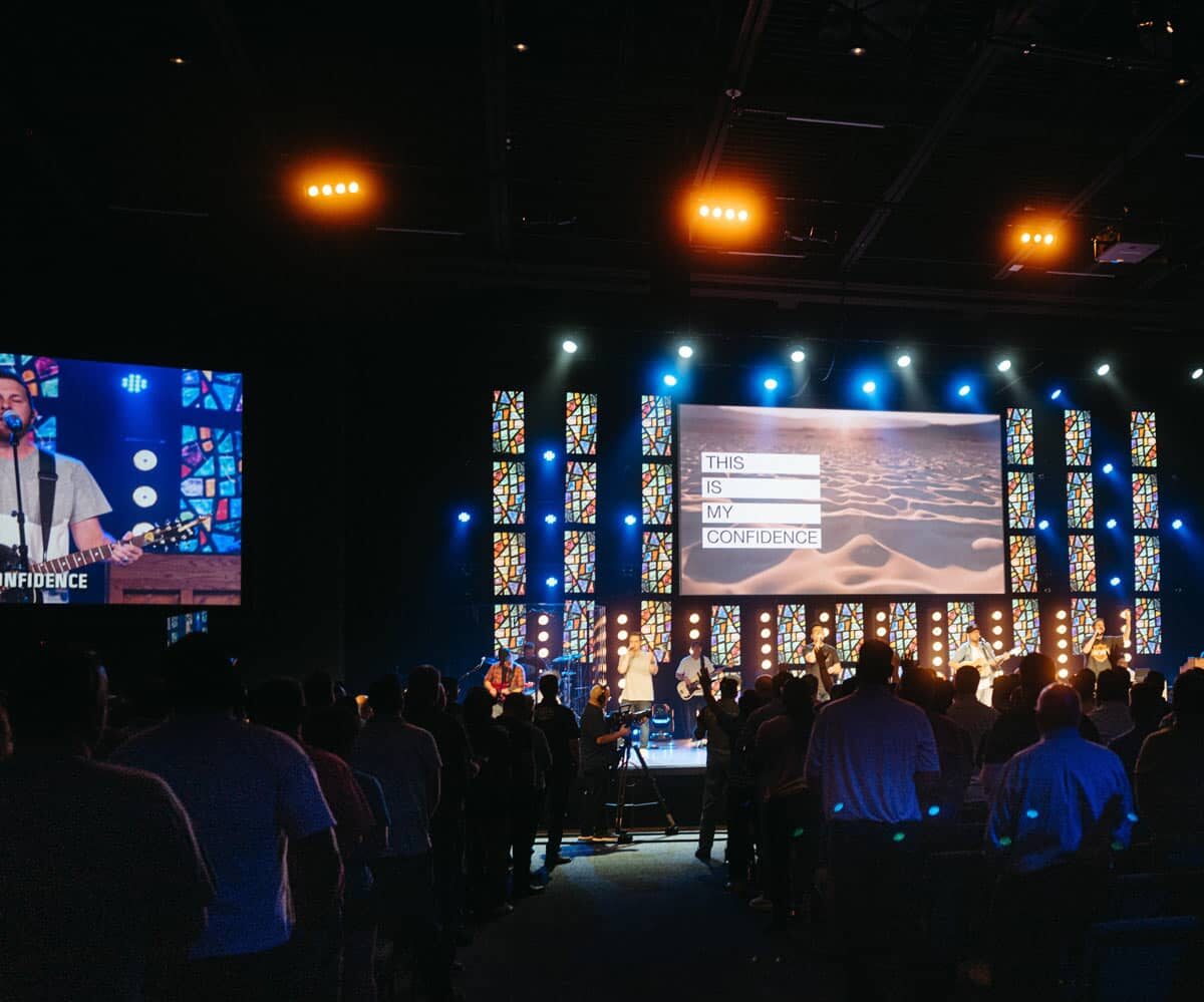 LED Screens in sanctuaries allow the display of Bible verses, passages ...